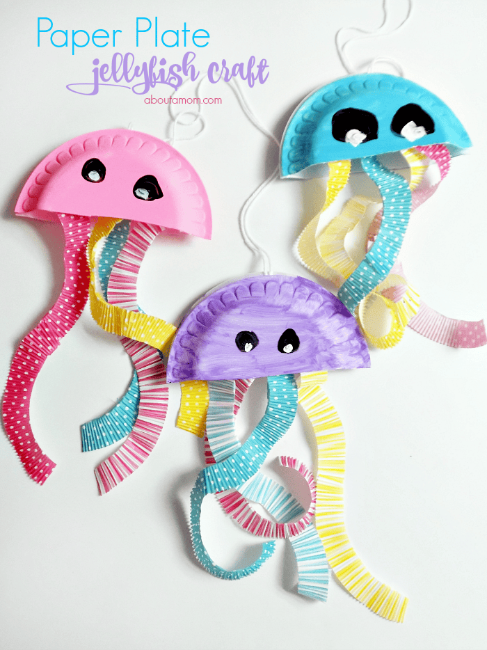 Paper Plate Jellyfish Craft Summer Fun Series About A Mom Paper Plate Jellyfish Craft Summer Fun Series About A Mom