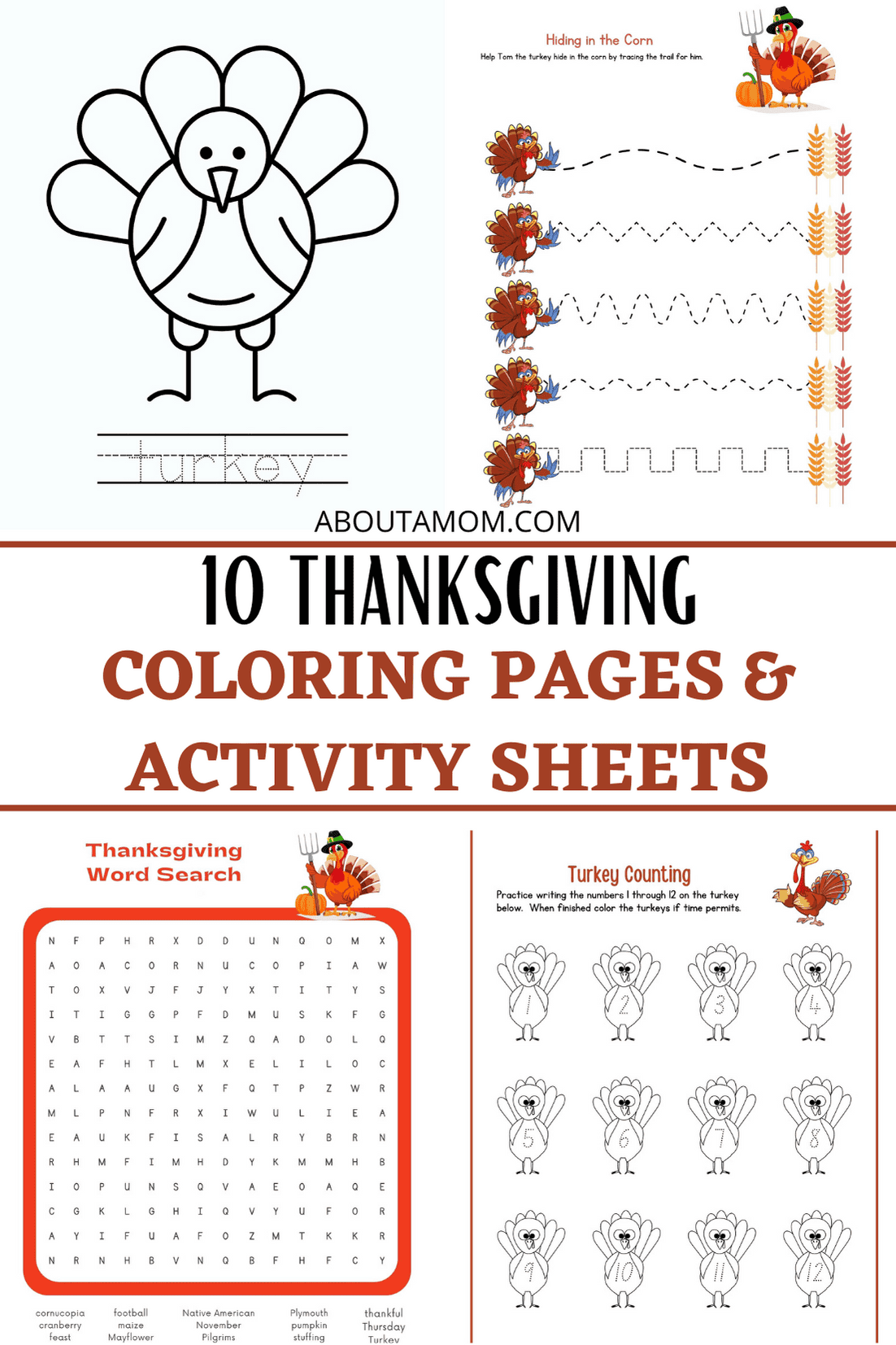 Thanksgiving Pictures To Color For Kids