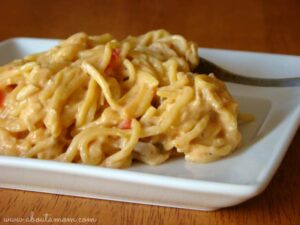 Crock-Pot Chicken Spaghetti with Velveeta - About a Mom