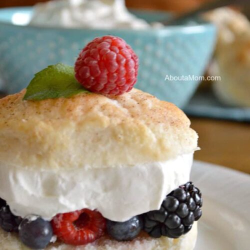 Mixed Berry Shortcakes - About a Mom