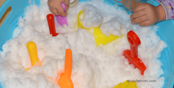 Indoor Snow Play - About a Mom