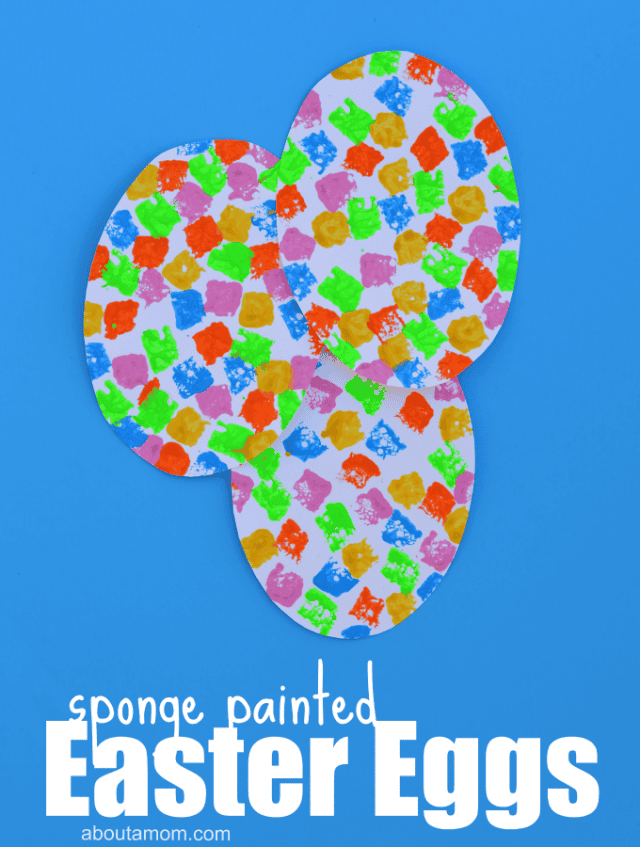 Sponged Painted Easter Egg Craft - About a Mom