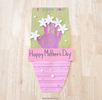 Hand Print Bouquet Mother's Day Card - About a Mom