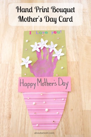 Hand Print Bouquet Mother's Day Card - About a Mom