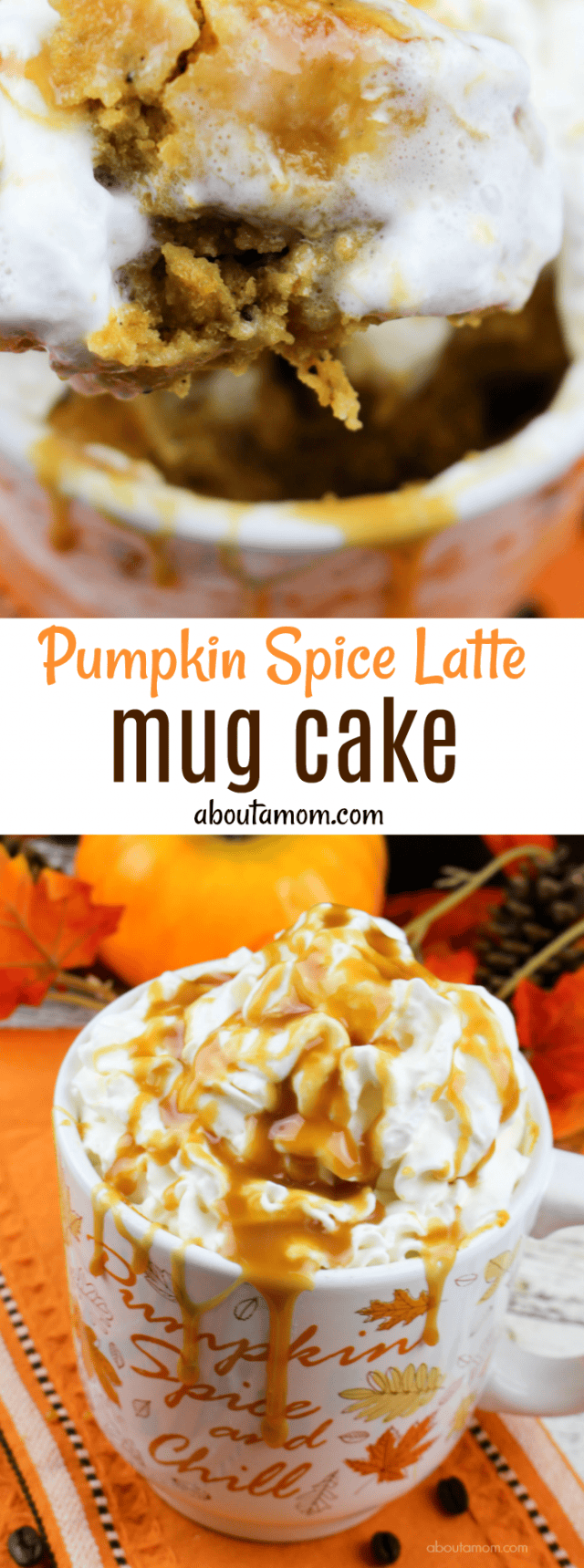 Pumpkin Spice Latte Mug Cake Recipe - About a Mom