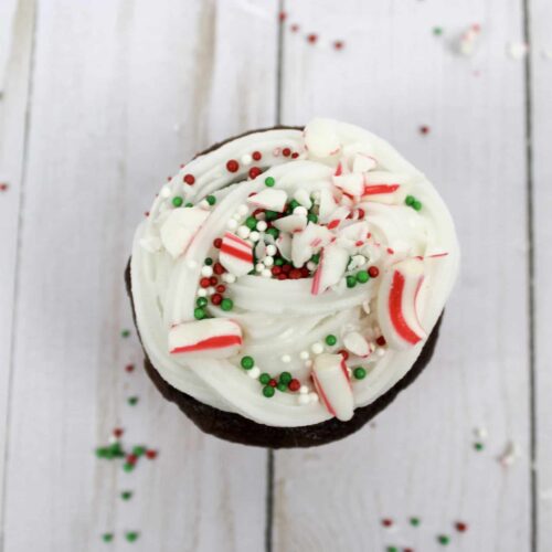 Holiday Peppermint Cupcake Recipe - About a Mom