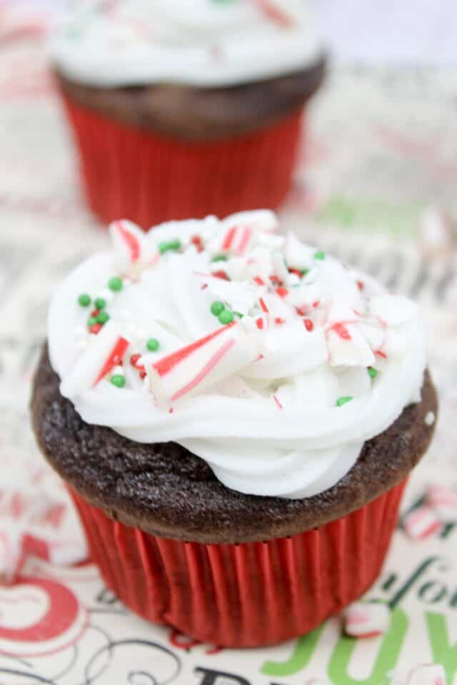 Holiday Peppermint Cupcake Recipe - About a Mom