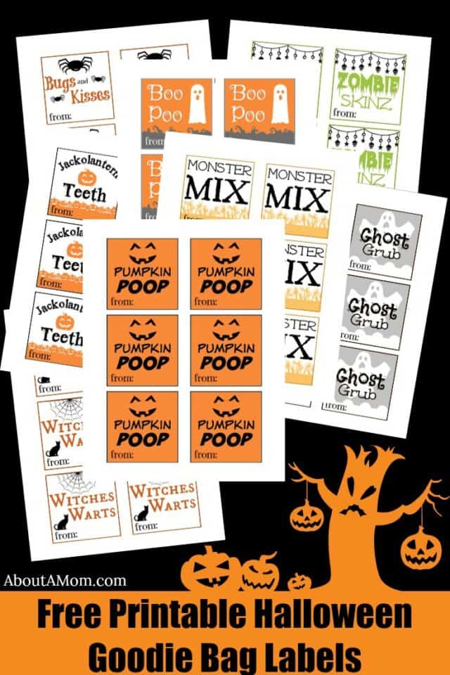 Halloween Goodie Bags - Free Printable - About a Mom