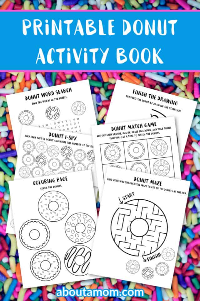Donut Printable Activity Book - About a Mom