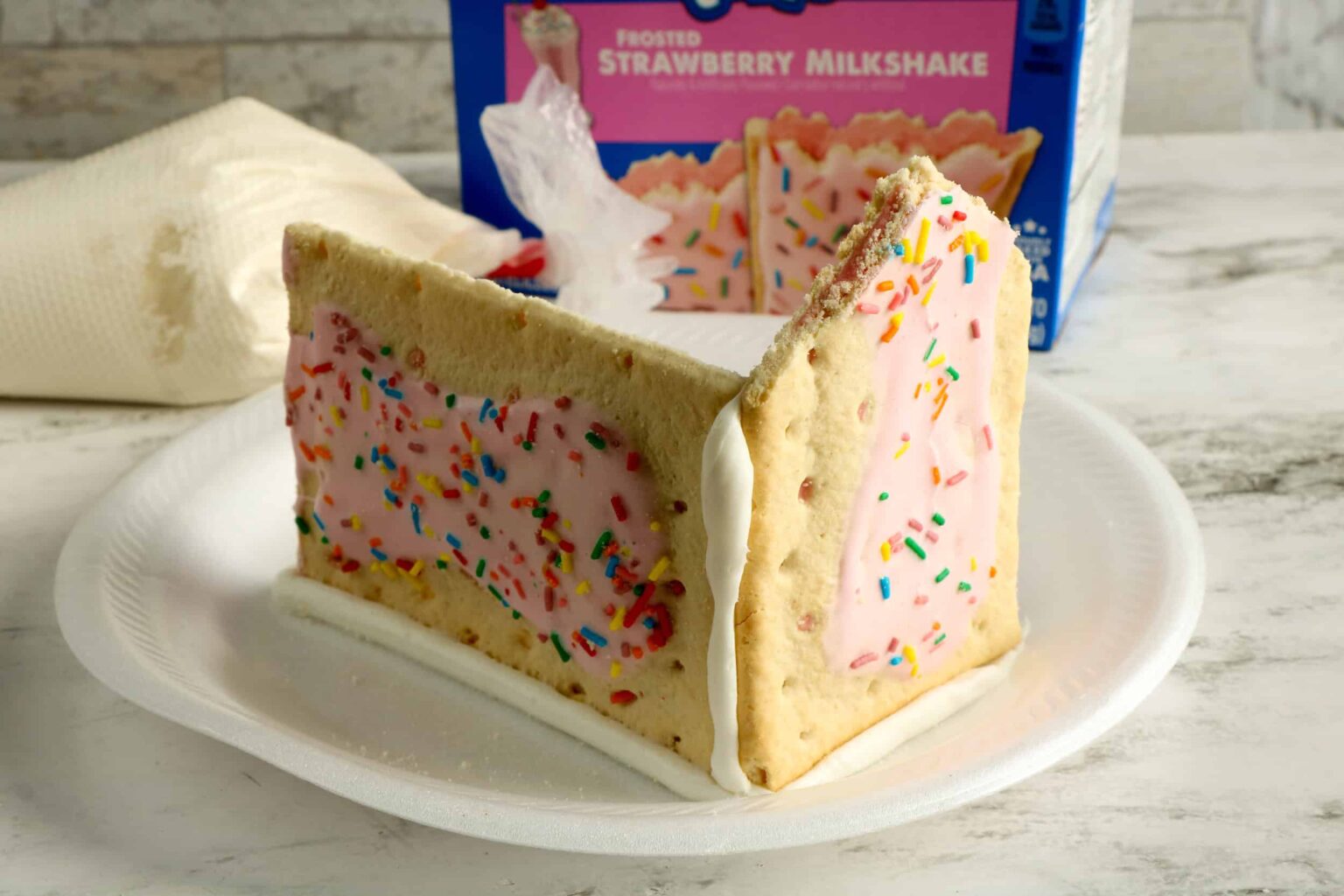 Make this Sweet Valentine's Day Pop Tart House - About a Mom