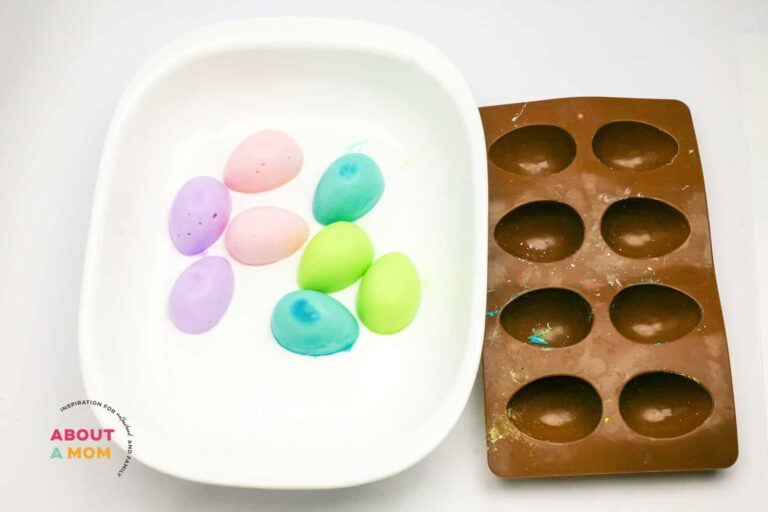 Easter Science Experiment with Baking Soda & Vinegar - About a Mom