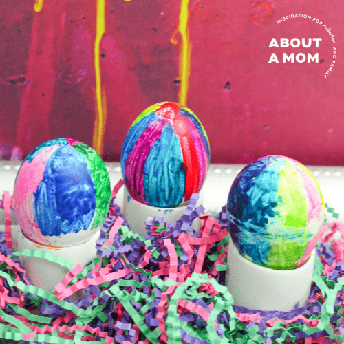 Melted Crayon Easter Eggs Activity Craft for Kids - About a Mom