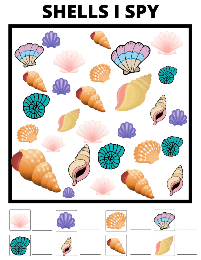 Free Beach I Spy Printable Activity Pack - About a Mom