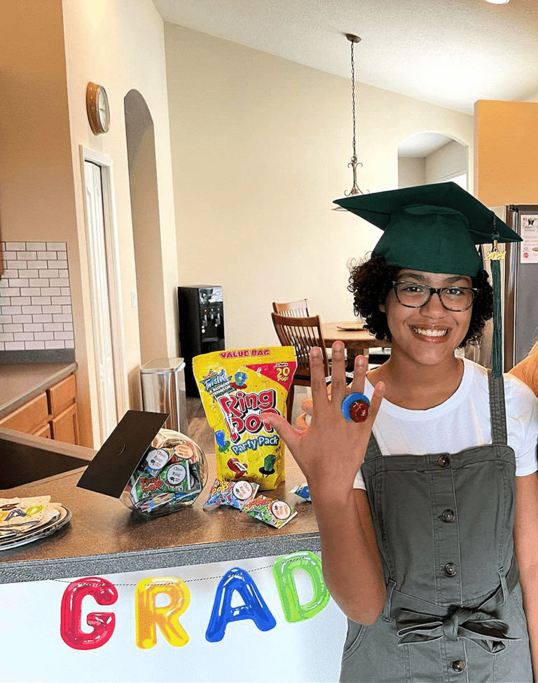 Ring Pop Class Ring Graduation Craft with Printable - About a Mom