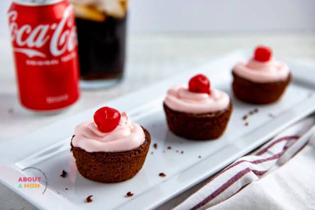 Chocolate Cherry Coca Cola Cupcakes - About a Mom