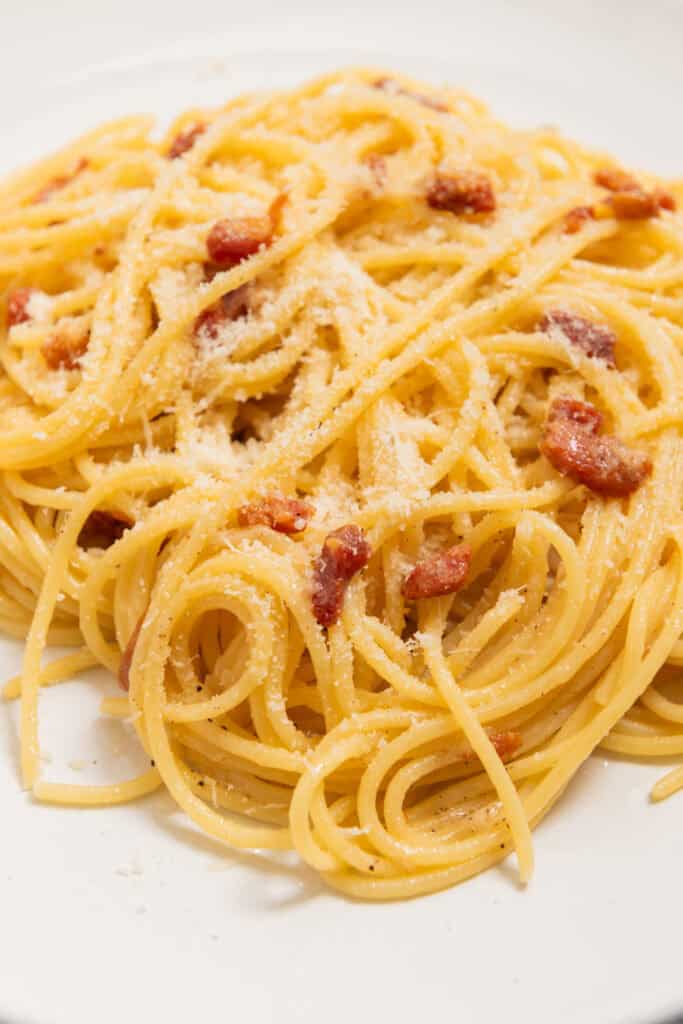 Pancetta Pasta - About a Mom